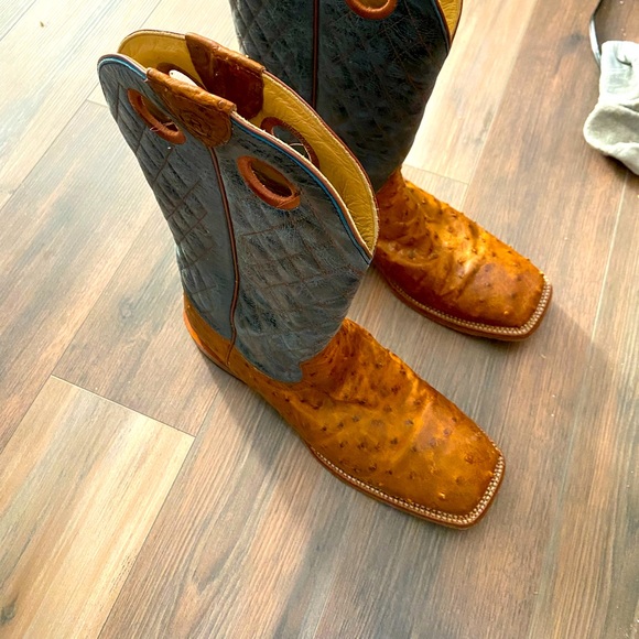 Ariat | Shoes | Western Boots Ostrich Skin | Poshmark